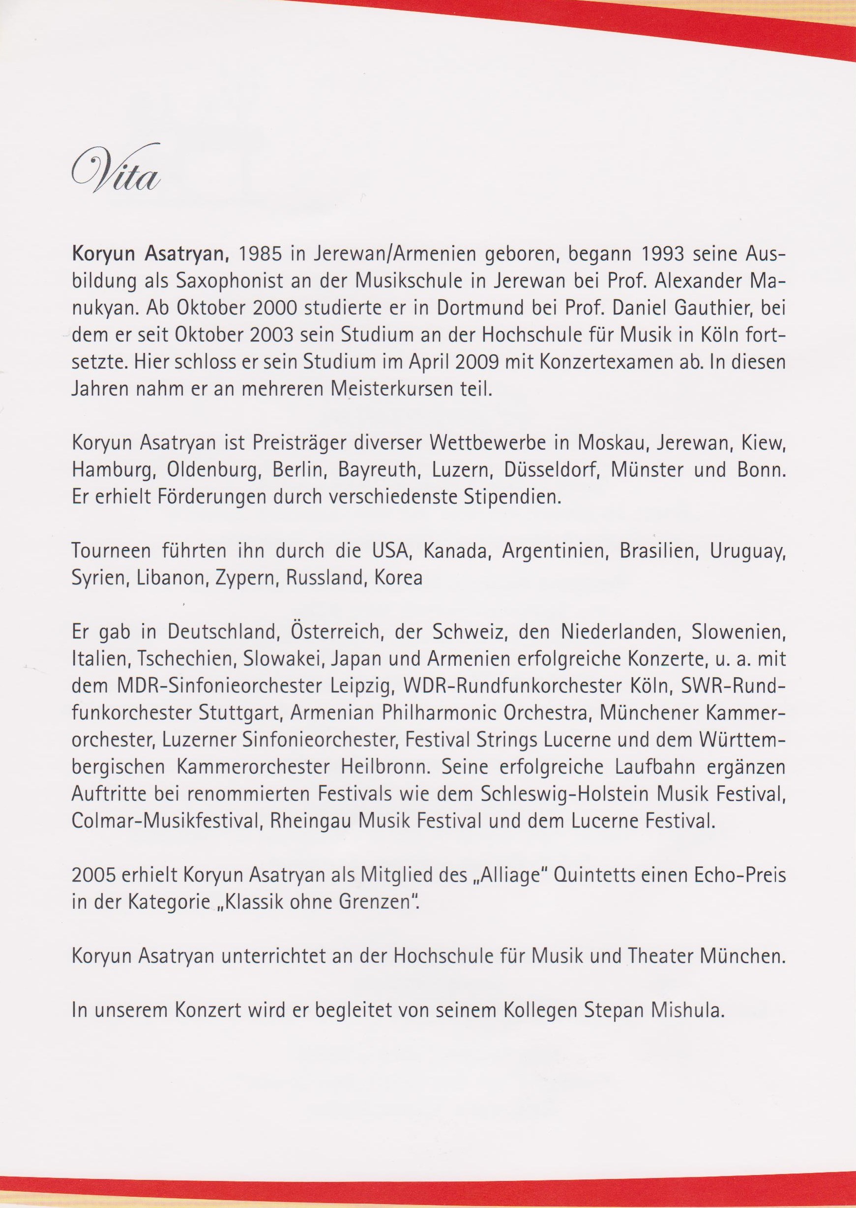 Michael besuchte Koryun Asatryan « Krankenhausrundfunk Attendorn